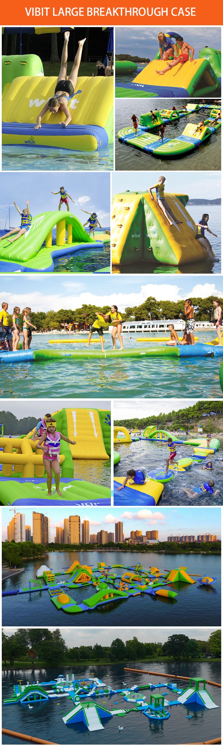 CEYU Inflatable Floating Island Aqua Toboggan Water Park for Rent ...